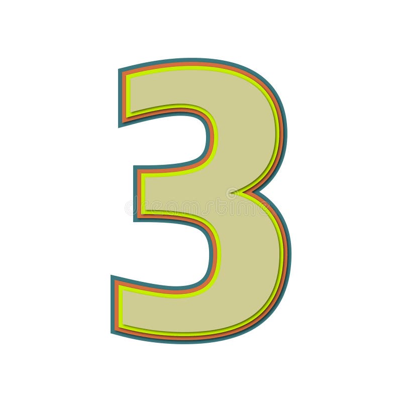 Cute and Funny Colorful 1 Number Characters, Birthday Greetings Stock ...