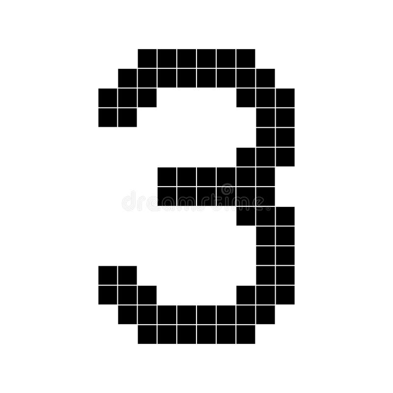 Number 3 Three, 3d Cube Pixel Shape Minecraft 8 Bit Stock Vector ... Number 3 Three, 3d Cube Pixel Shape Minecraft 8 Bit Stock Vector ...