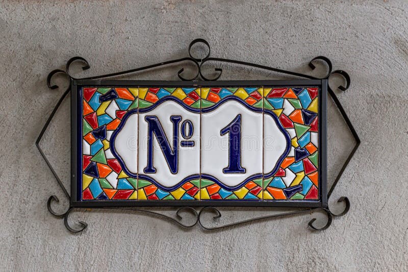 Number 1, One, House Number Stock Photo - Image of colorful, home ...