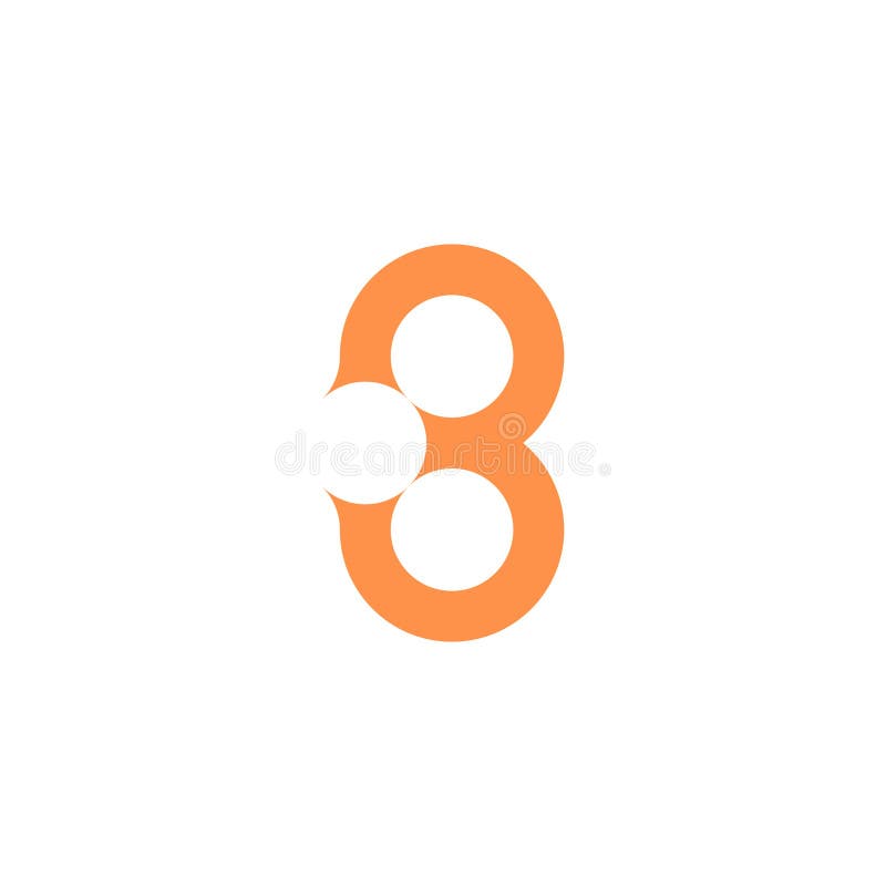 Number 3 Three Logo Orange Vector Icon Design Stock Vector ...