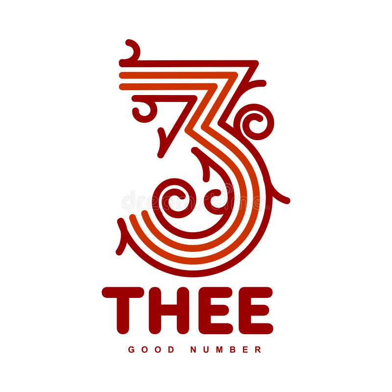 Numeric logo three stock illustration. Illustration of marketing ...