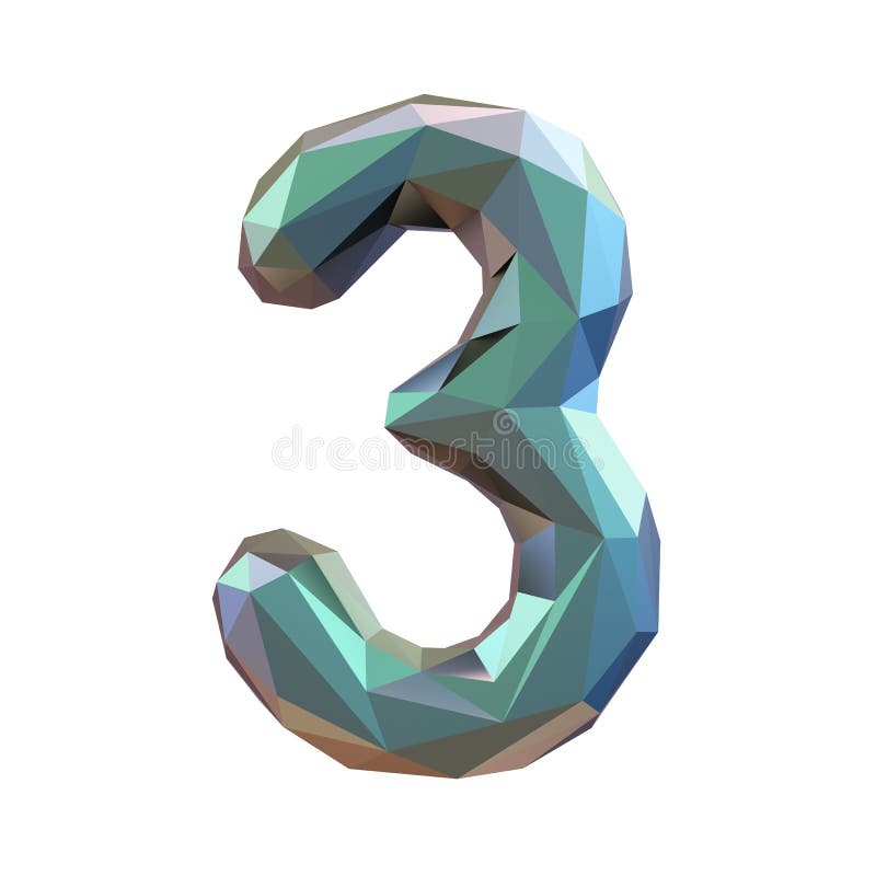 Low Poly Style Number 3 Stock Illustrations – 108 Low Poly Style Number ...