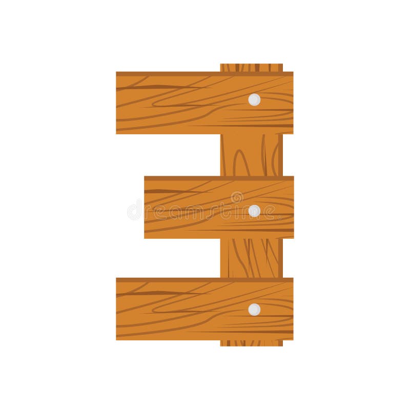 Number Three Made from Wooden Boards Stock Vector - Illustration of ...