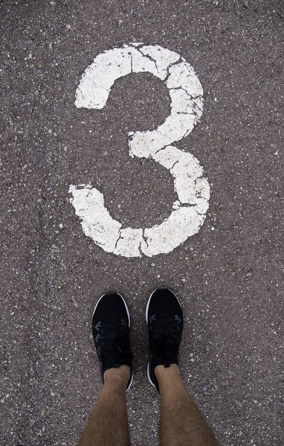 Number Three on Running Track Stock Image - Image of chair, rubber ...