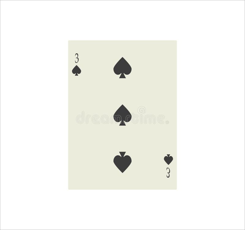 Three Spades Playing Cards Vector Illustration Stock Vector ...