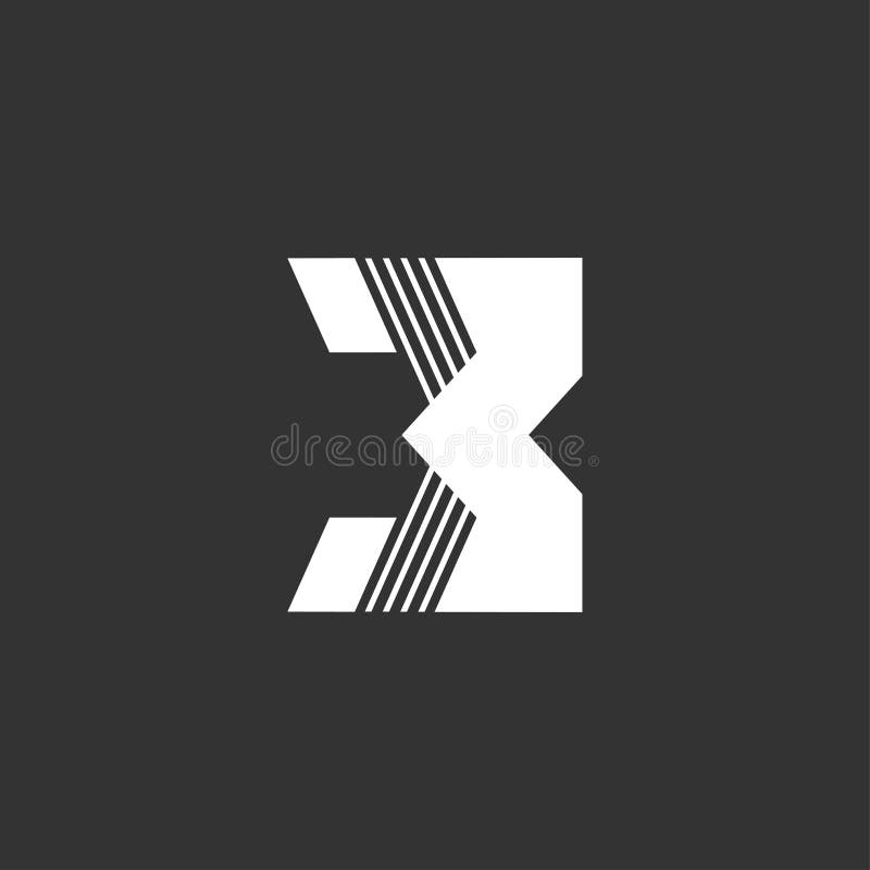 Number Three Stripes Geometric Logo Vector Stock Vector - Illustration ...