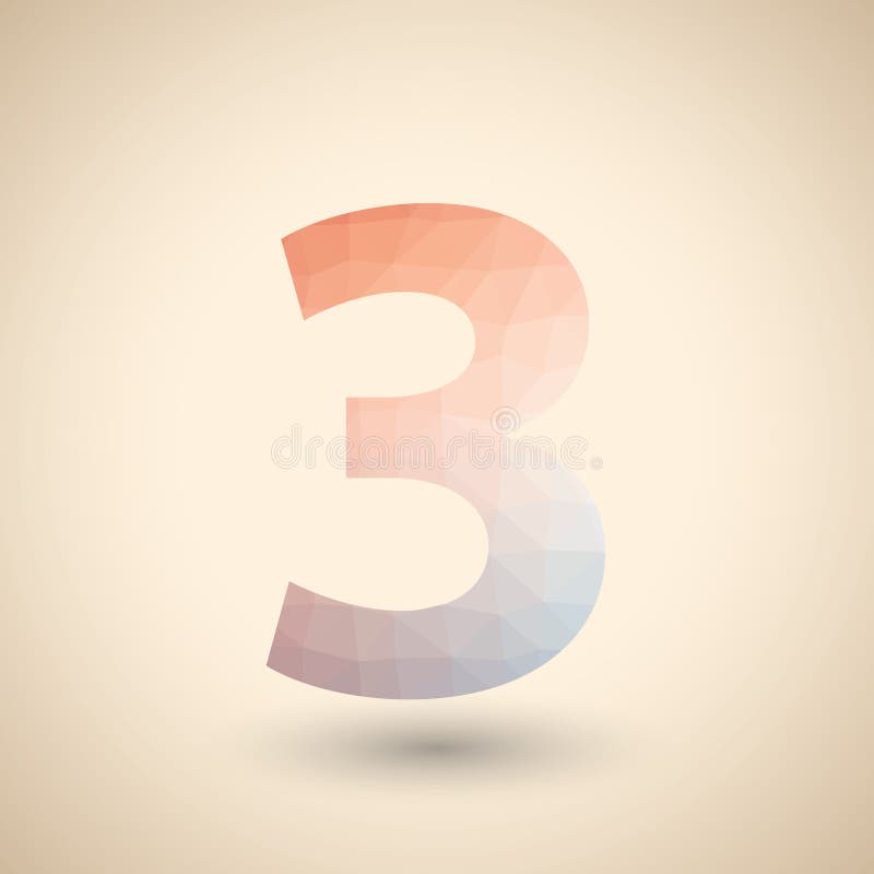 Number Three. Vector Illustration Decorative Design Stock Vector ...