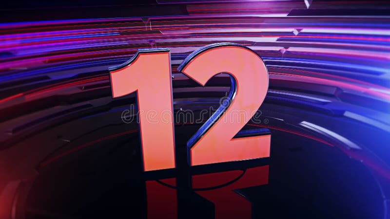 NUMBER 12, Top Ten Numbers Animation , Rendering, Background Stock ...
