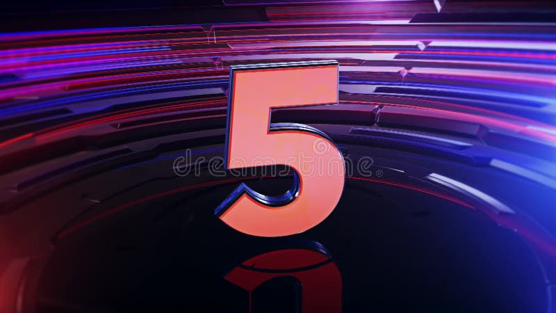 NUMBER 5, Top Ten Numbers Animation , Rendering, Background Stock Video ...