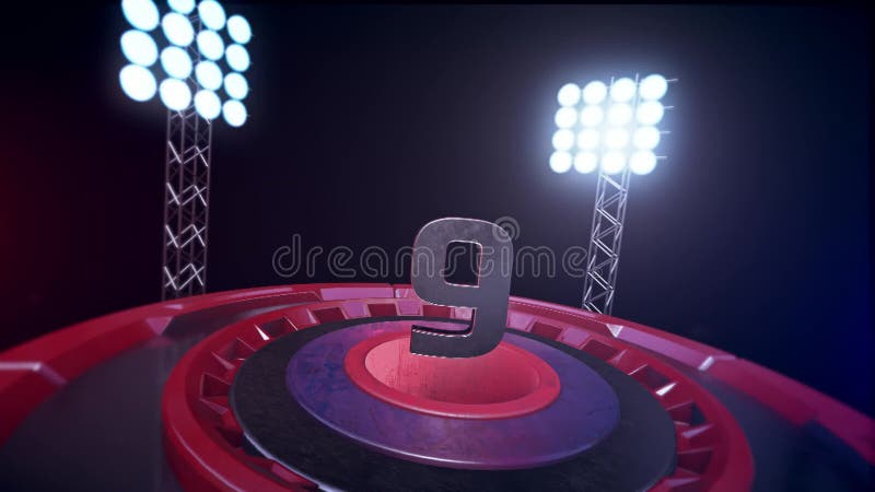 NUMBER 9, Top Ten Numbers Animation , Rendering, Background Stock Video ...