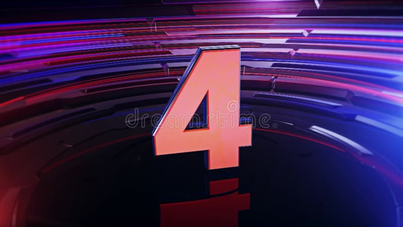 NUMBER 4, Top Ten Numbers Animation , Rendering, Background Stock ...