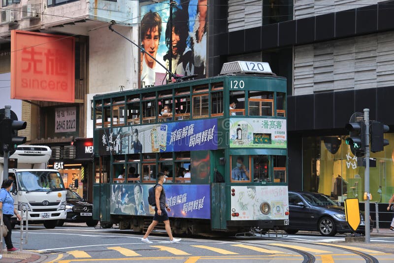 The Number of 120 Tram at Sheung Wan 14 Oct 2021 Editorial Photo ...