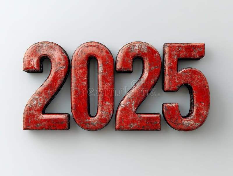 The Number Twenty-five is Written in Red Stock Illustration ...