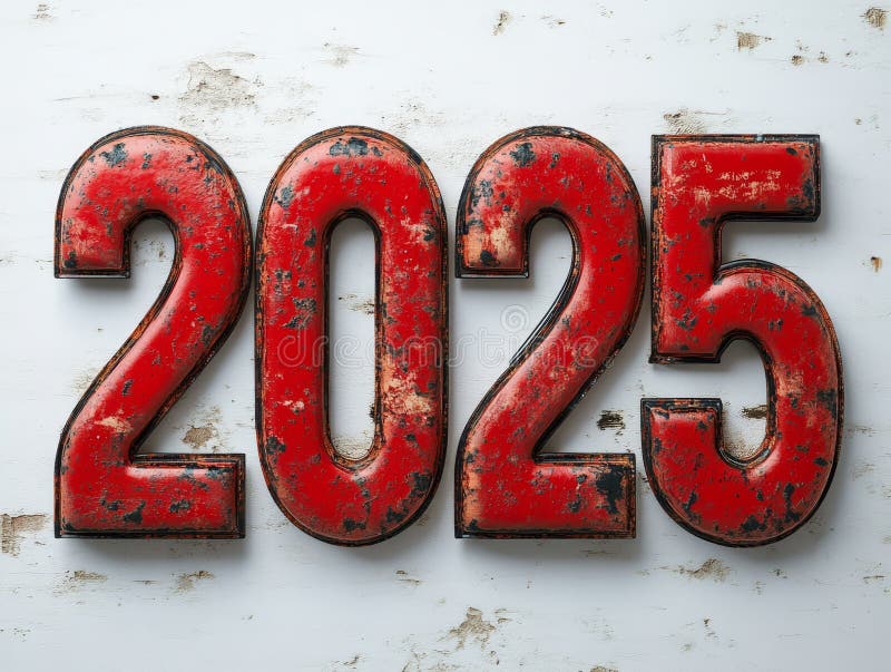 The Number Twenty-five is Written in Red Stock Illustration ...