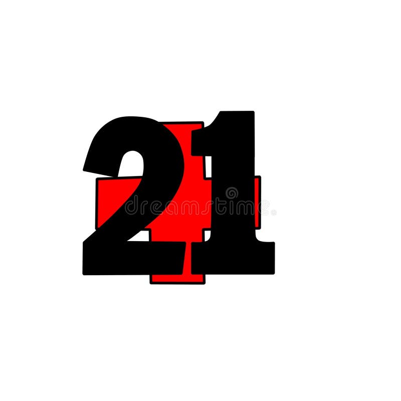 Number twenty one plus stock illustration. Illustration of poster ...