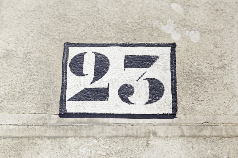Number Twenty Three on a Wall Stock Photo - Image of road, numerals ...