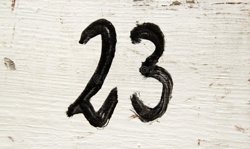 Number Twenty-three in Wood Stock Photo - Image of number, address ...