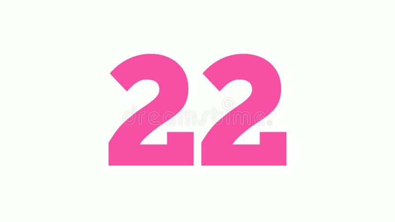 Number Twenty Three 23 in Pink Color Sign Symbol Animation Stock Video ...
