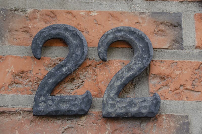 Number twenty-two-22 stock photo. Image of door, numerals - 230553974
