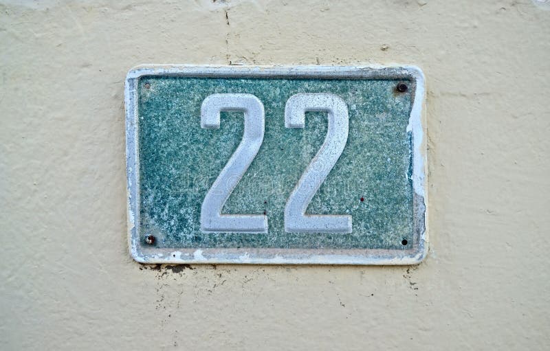 Number Twenty Two, 22, Ue on Wjite, Centered, Font, Element Stock Photo ...