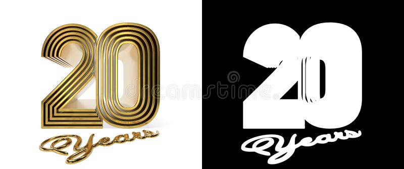 Number Twenty Years Celebration Stock Illustration - Illustration of ...