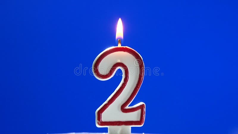Birthday Candle Number Sixty Two on a Sweet Cake on the Table, 62nd ...
