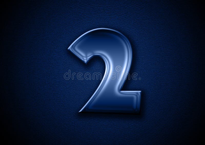 The Number Two in Blue Textured Background Stock Illustration ...