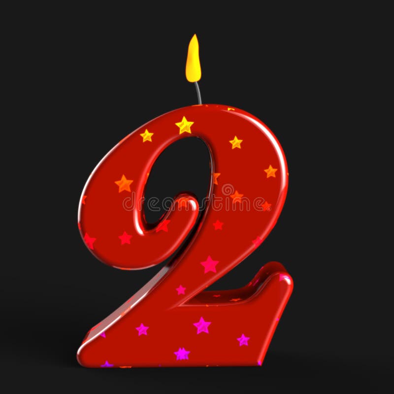 Number two birthday candle stock image. Image of second - 12938775