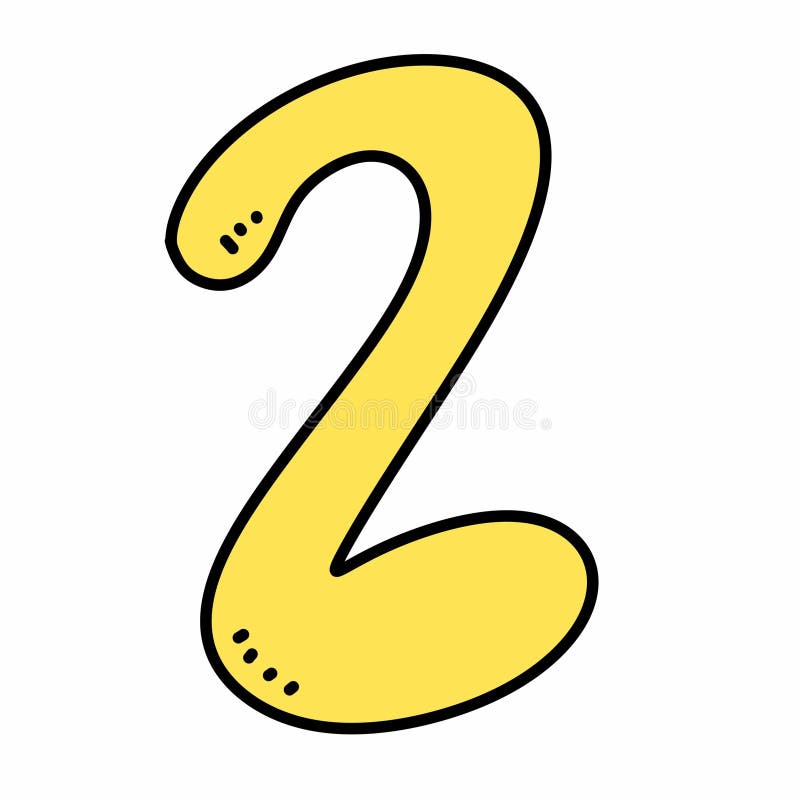 Number Two Comic Style Illustration Stock Illustration - Illustration ...