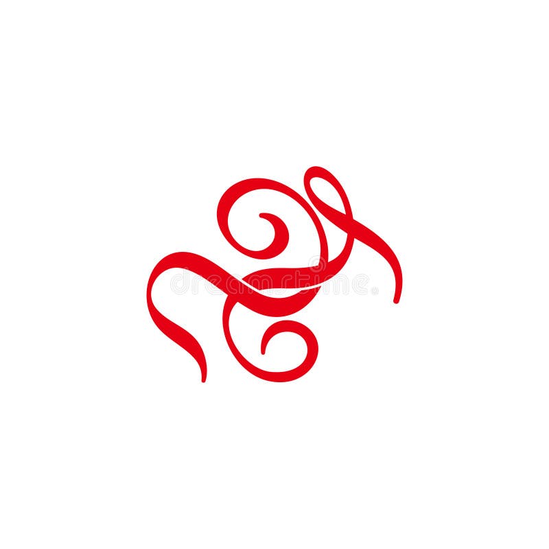 Number Two Curves Motion Ribbon Shape Symbol Logo Vector Stock Vector ...