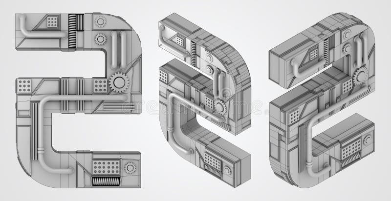 Smart Modern Future Background Sci-fi Room, White Gray Color Stock ...