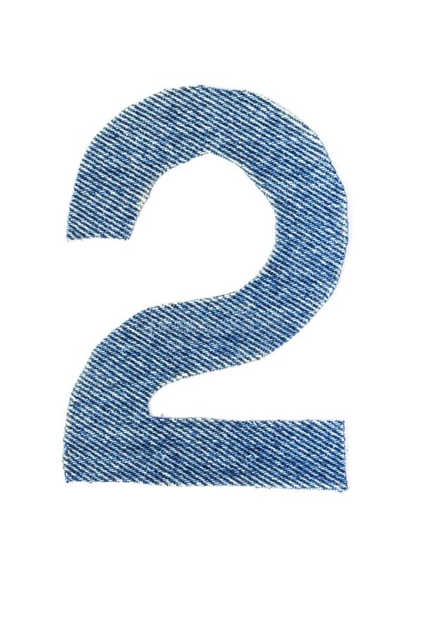 Number One. Denim Texture on a White Background Stock Image - Image of ...