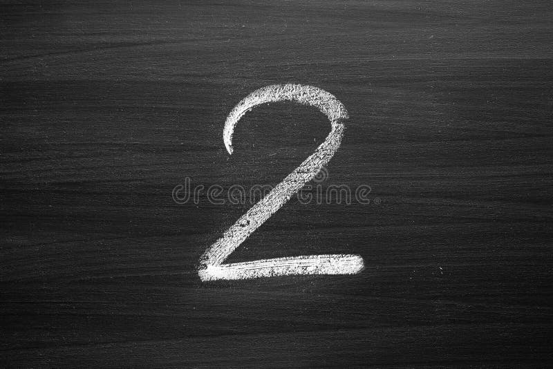 Number Two Enumeration Written with a Chalk Stock Image - Image of ...