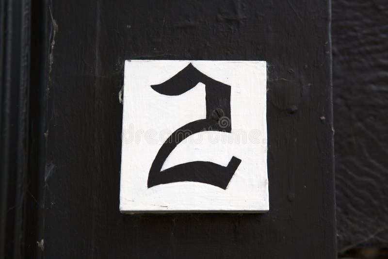 Number Two on Door stock photo. Image of number, housing - 191283860