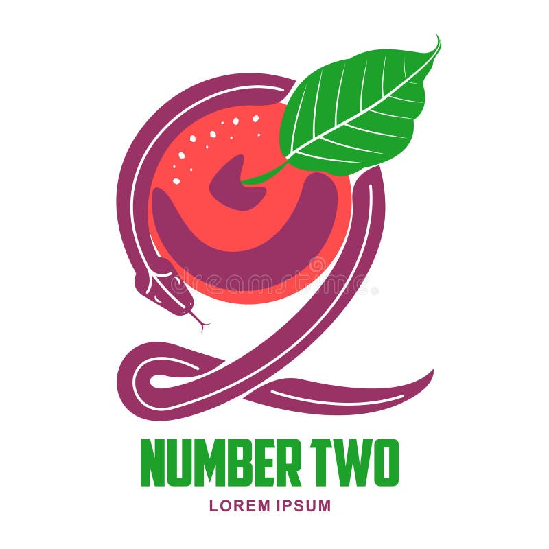 Numeric logo two stock illustration. Illustration of isolated - 102799669