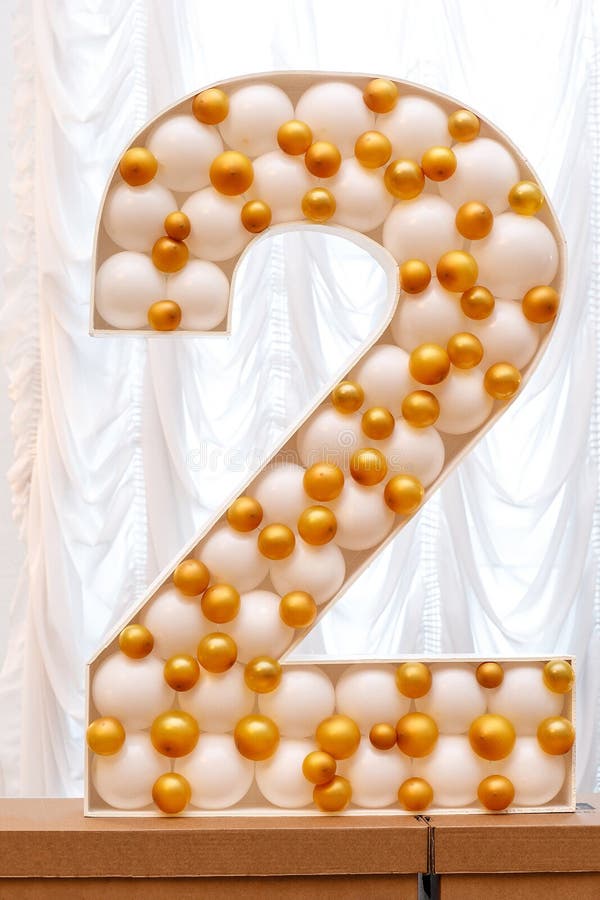 Number TWO Made of Balloons Stock Photo - Image of crowd, play: 176912106