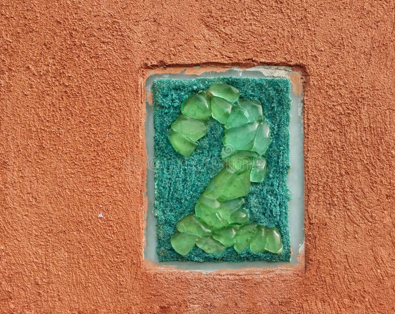 The Number Two Made from Glass Pieces Stock Image - Image of home ...