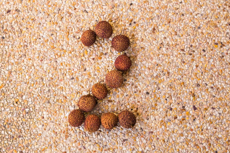 The Number Two 2 Made Out of Fruit Lichee Stock Image - Image of fresh ...