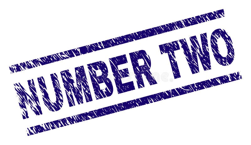 Scratched Textured NUMBER TWO Stamp Seal Stock Vector - Illustration of ...