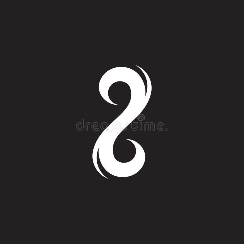 Number Two Simple Abstract Infinity Design Geometric Logo Vector Stock ...