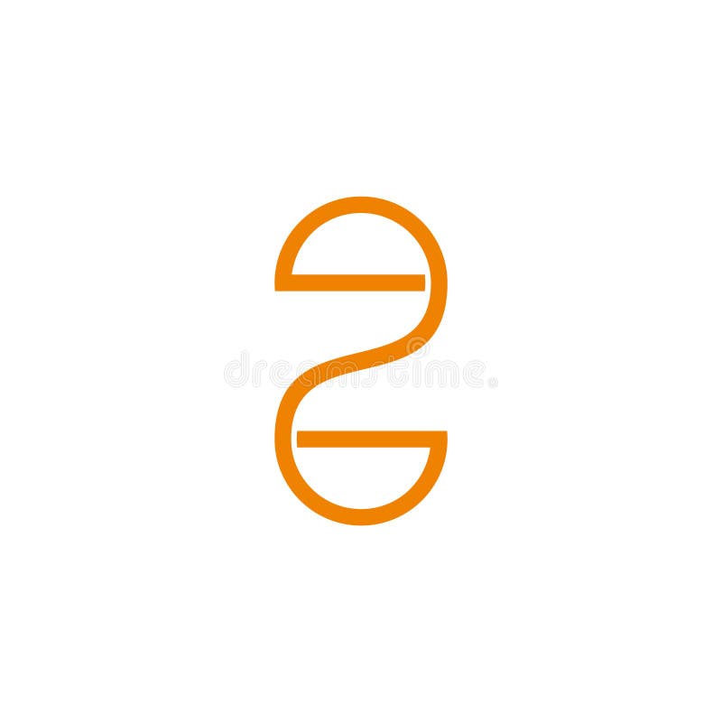 Number Two Simple Geometric Linear Logo Vector Stock Vector ...