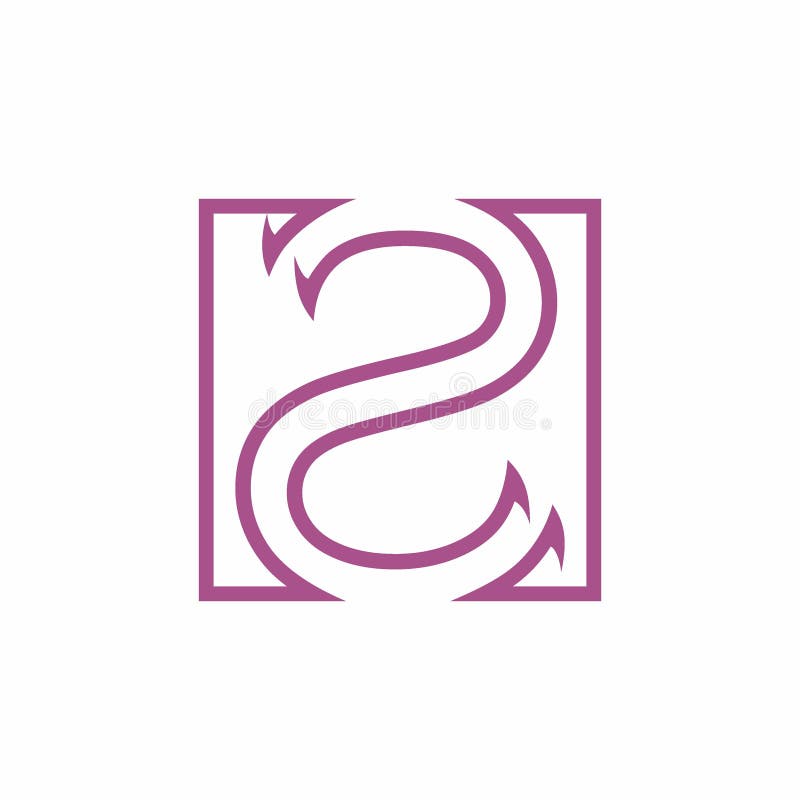 Number Two Square Arrow Lines Art Design Vector Stock Vector ...