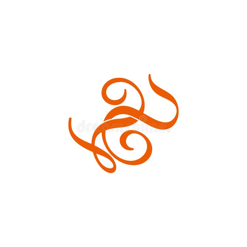 Number Two Symbol Linked Ribbon Logo Vector Stock Vector - Illustration ...