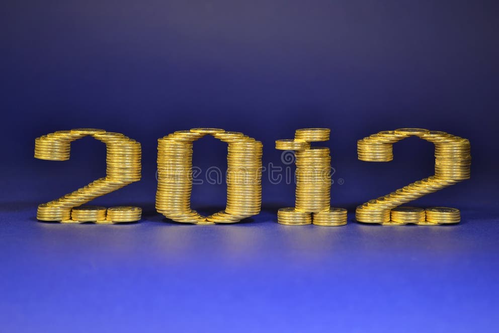 Number Two Thousand Twelfth Laid Stacks of Coins Stock Photo - Image of ...