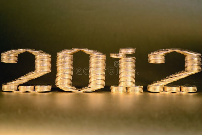 Number Two Thousand Twelfth Laid Stacks of Coins Stock Photo - Image of ...