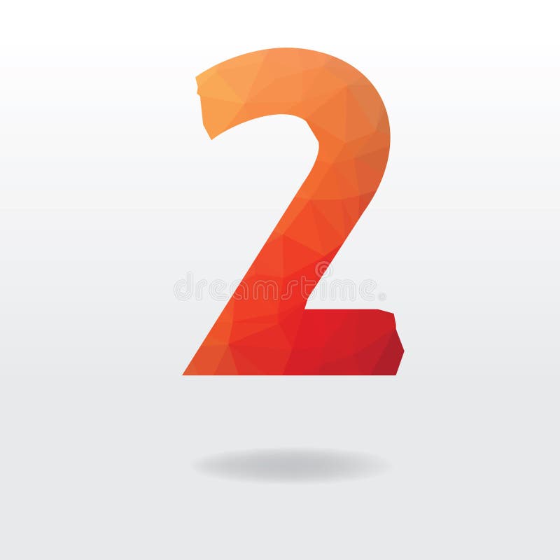 Number Two. Vector Illustration Decorative Design Stock Vector ...