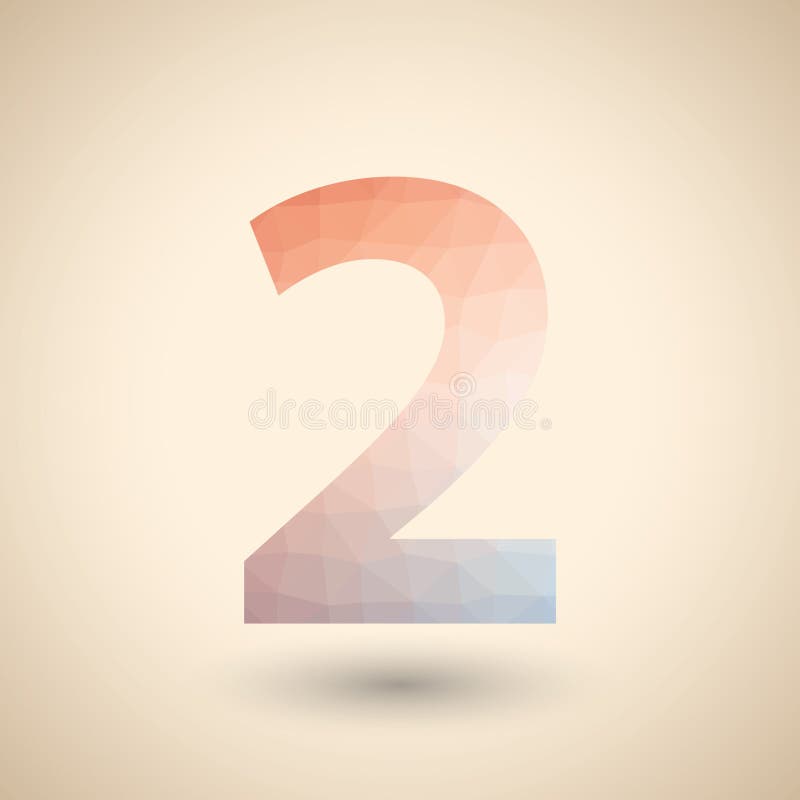 Number Two. Vector Illustration Decorative Design Stock Vector ...