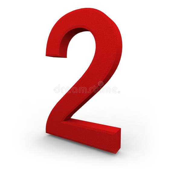 Number Two on White Background Stock Illustration - Illustration of ...