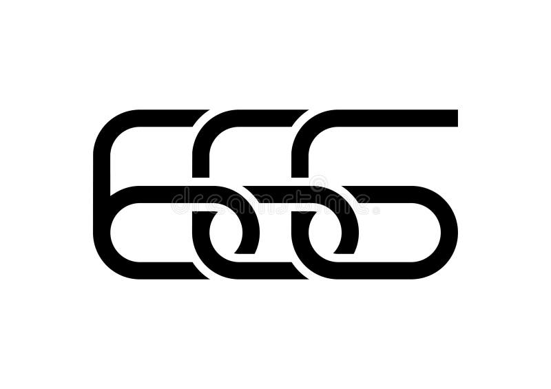 Number 666 Vector Design Logo Stock Illustration - Illustration of date ...