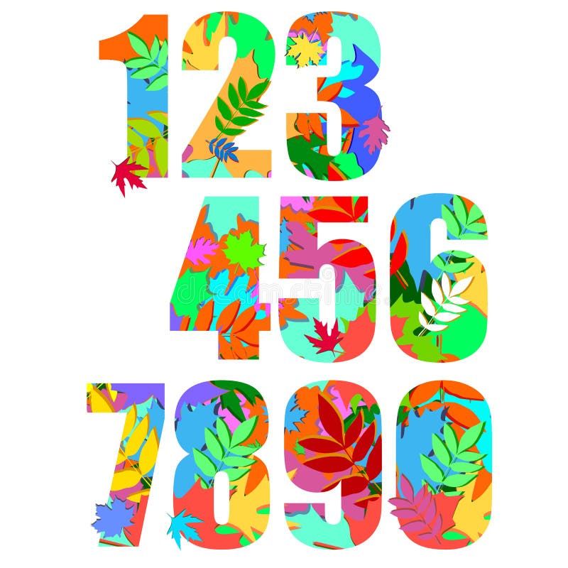 Number Vector Design Symbol Nature Illustration Leaf Stock Vector ...